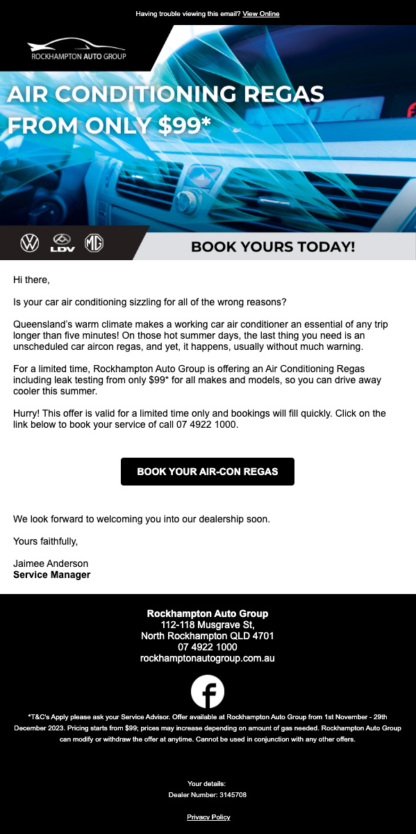 EDM - Air Con Regas Offer - Autopact